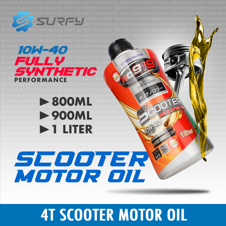 RC919 4T Eco Scooter Fully Synthetic Motor Oil 10W-40 ( 1Liter / 800ml ...