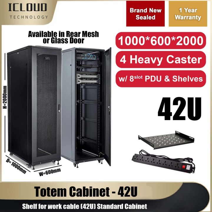 42U Server Rack Cabinet│Toten 42U Data Server Cabinet Standard 600W ...