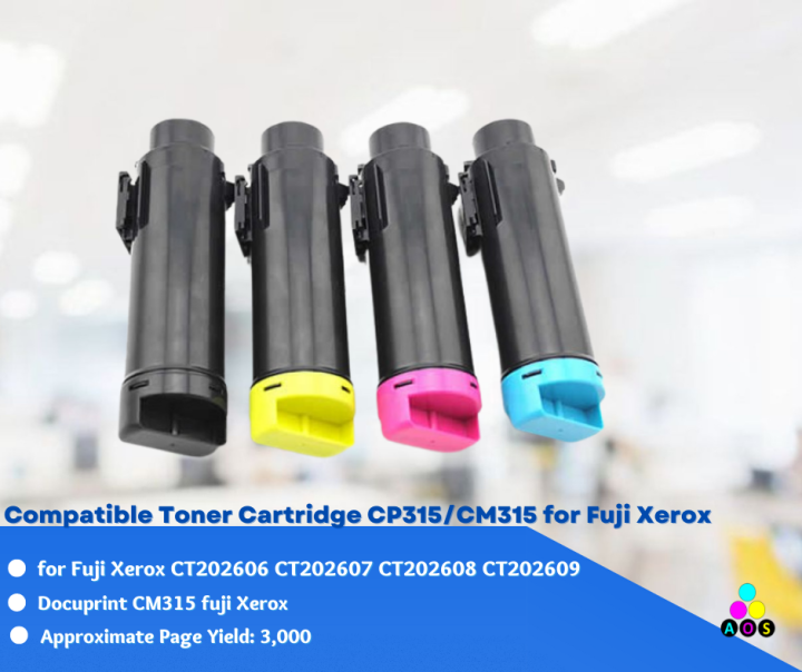 AOS Premium Toner Cartridge CP315/CM315 for Fuji Xerox CT202606 ...