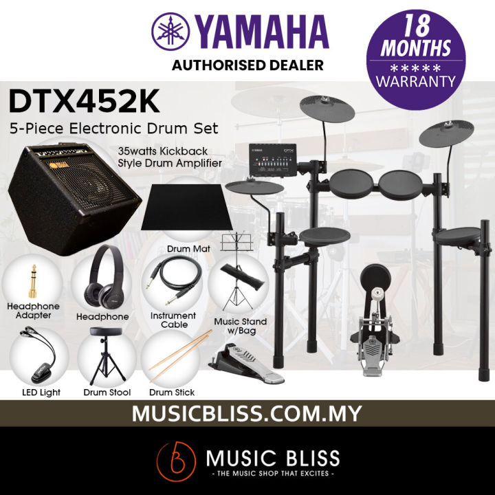 Yamaha Digital Drum DTX452K Electronic Drum Set (DTX-452K / DTX 452K ...