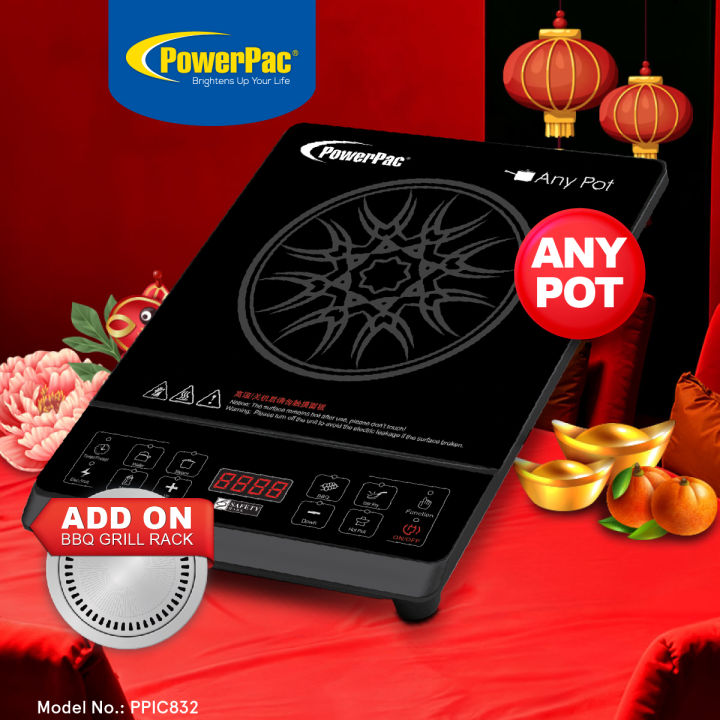 PowerPac Ceramic Cooker Steamboat (Any Pot), BBQ Grill 2000 Watts ...