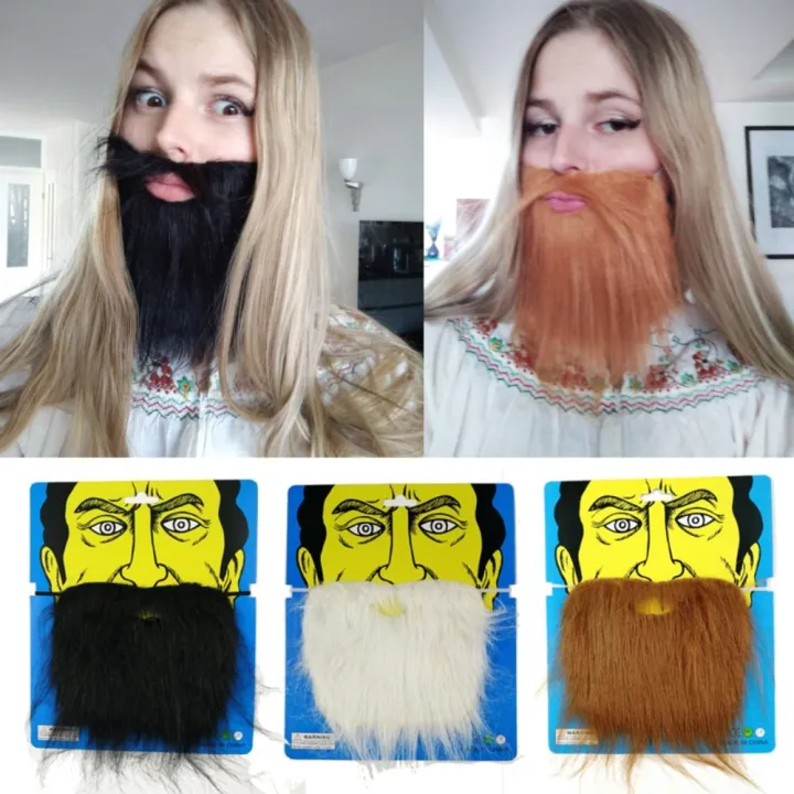 EAURA Realistic Realistic Fake Beard Halloween Funny Halloween Fake ...