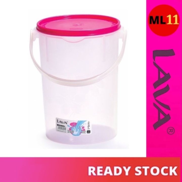 LAVA Water Plastic Pail (13L) Container Bucket BPA Free Airtight ...
