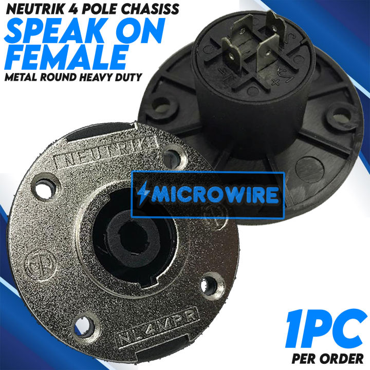 NEUTRIK 4 Pole Chassis Speak On Metal Speak On | Lazada PH