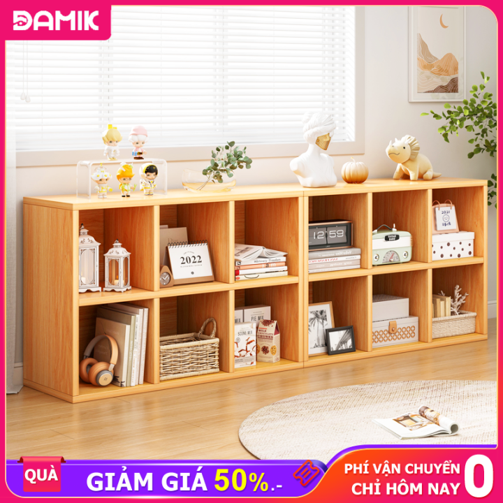 DAMIK-4/6/8 Grid Tủ kệ sách đa năng Kệ sách Kệ sách bằng gỗ Giá lưu trữ ...