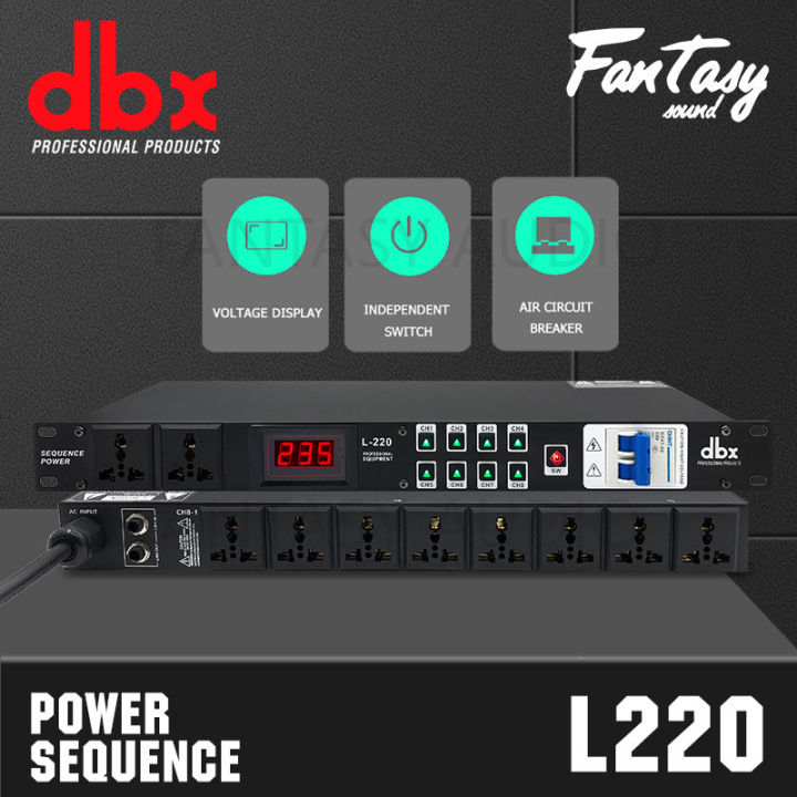 DBX L220 power sequencer professional 10-way switch sequence controller ...