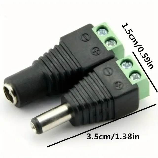 COD DC Connector Male Female 12V DC Power Plug Jack Adapter Connector ...
