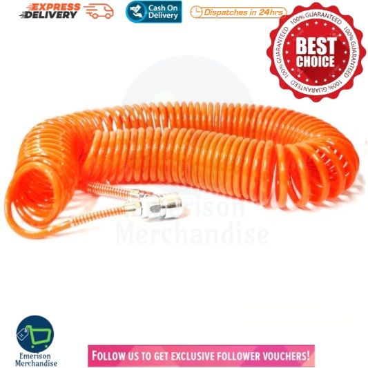 EMERISON 8M 10M 12M Flexible PU Polyurethane Recoil Hose Spring Tube ...