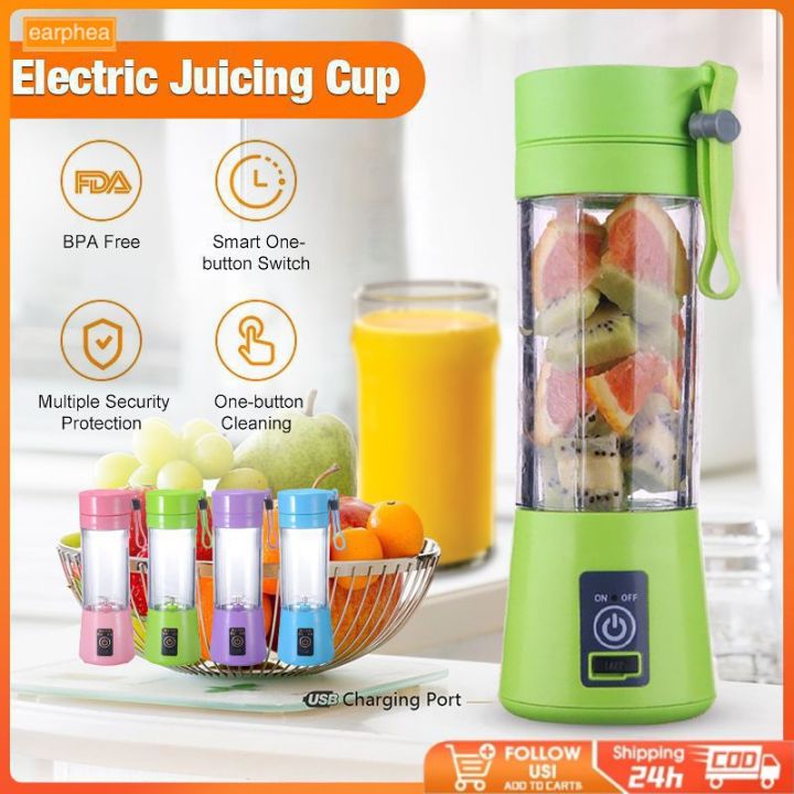 【Free Shipping】Electric USB Fruit Juicer Cup Portable Rechargeable ...