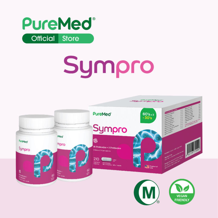 PureMed Sympro Probiotics and Prebiotics (60'S / 60'S x 3 FOC 30'S ...