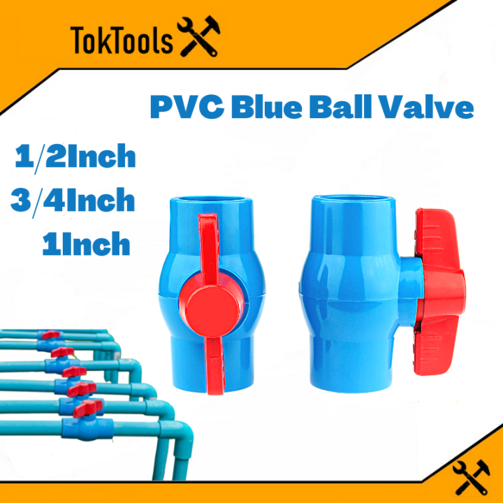 PVC Ball Valve Blue Gate Valve 1/2" ,3/4" ,1" Water Pipe Fittings ...