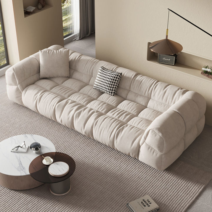 Yishe cream wind fabric sofa technology cloth Italian minimalist small ...