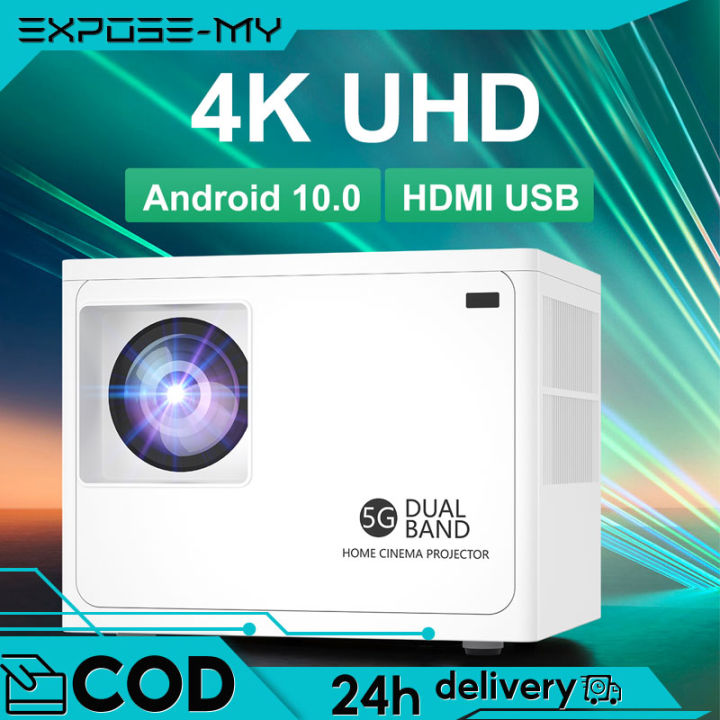 Mini Projector 4K Portable Projector Phone HD WIFI Projector Android ...