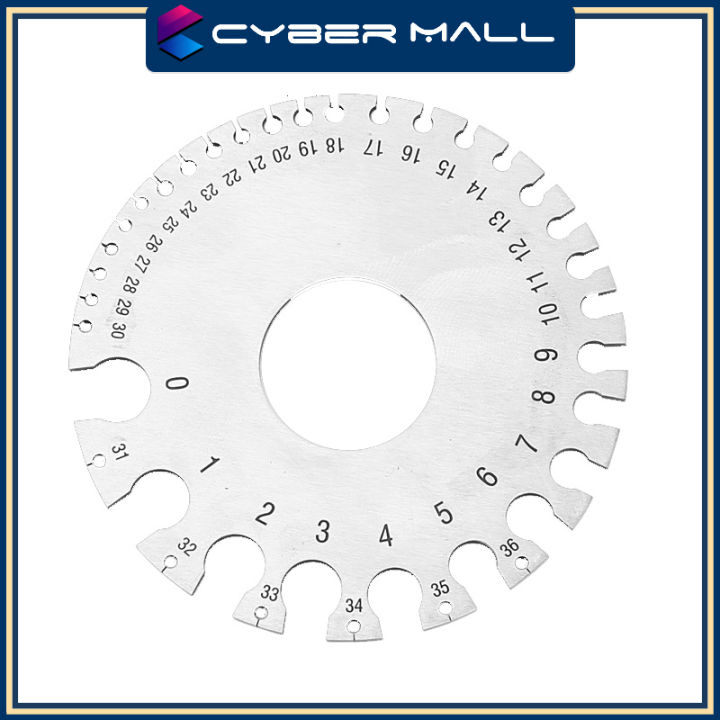0-36 Round AWG SWG Wire Thickness Ruler Gauge Diameter Measurer Tool ...