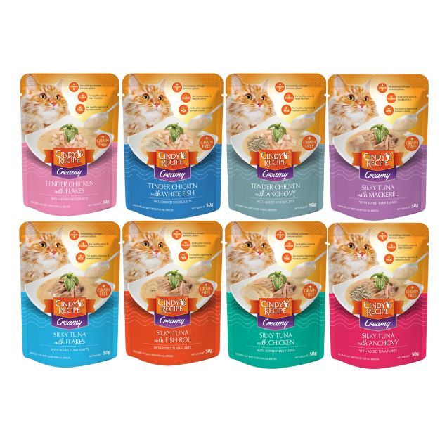 Cindy’s Recipe Creamy Series Grain Free Cat Pouch / Cat Wet Food 50g | Lazada
