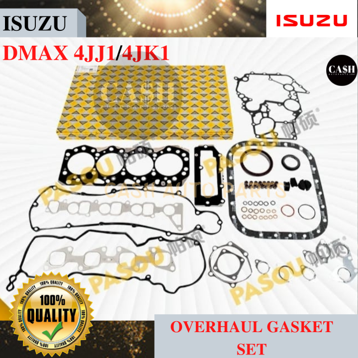 ISUZU DMAX 4JJ1 / 4JK1 OVERHAUL GASKET SET FULL SET STEEL GASKET (1/2/3 NOTCH) | Lazada