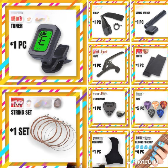 AKSESORI GITAR UNTUK PEMULA TUNER / PICK / CAPO / PICKGUARD / PICK ...