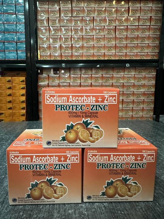 PROTEC - ZINC (SODIUM ASCOBATE + ZINC) 100 Capsules | Lazada PH