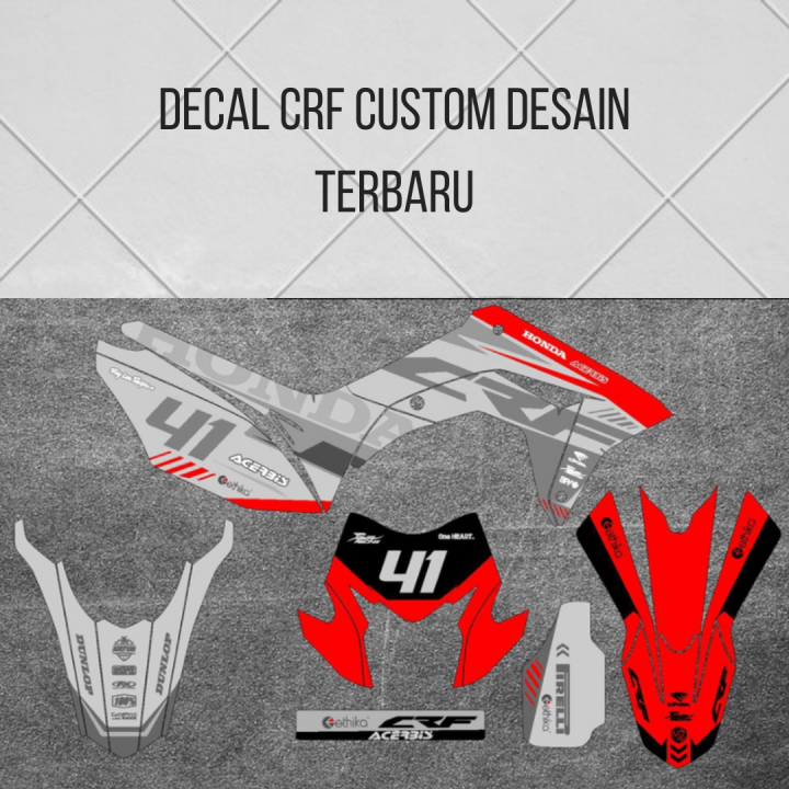 Decal CRF 150 l MERAH I ABU-ABU /TERBARU | Lazada Indonesia