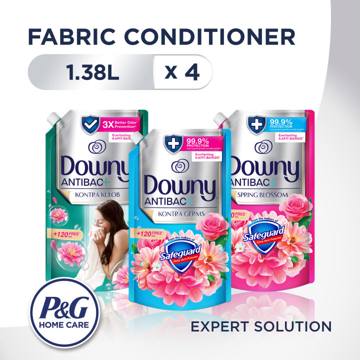 [Bundle of 4] Downy Fabric Conditioner Kontra Germs Kontra Kulob Spring ...