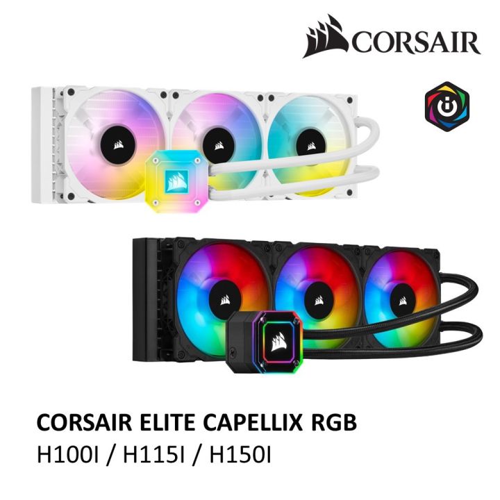 CORSAIR ICUE ELITE CAPELLIX RGB AIO LIQUID COOLER (H100I / H115I ...