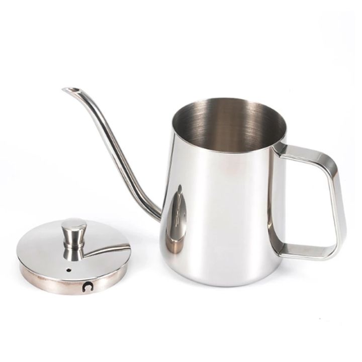 350ml Coffee Pot Gooseneck Kettle Hand Drip Kettle Pour Over Coffee With lid 304 Stainless Steel ...