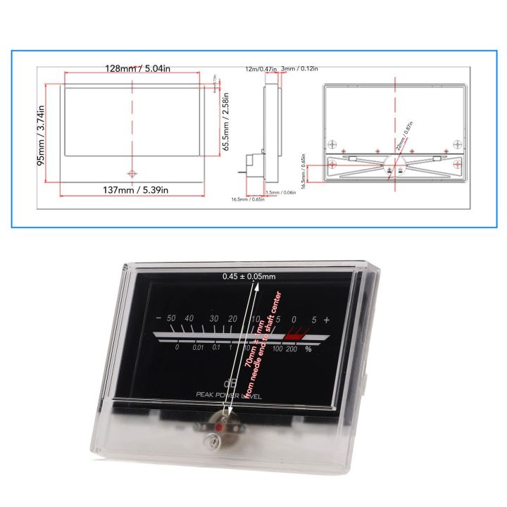 VU Meter Board Easy Connection VU Meter Accurate Measurement LED for ...