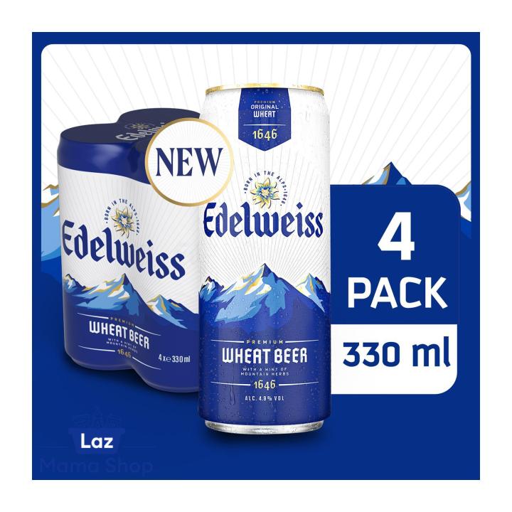 Edelweiss Weissbier Wheat Beer Can 4 X 330ML (Laz Mama Shop) | Lazada ...