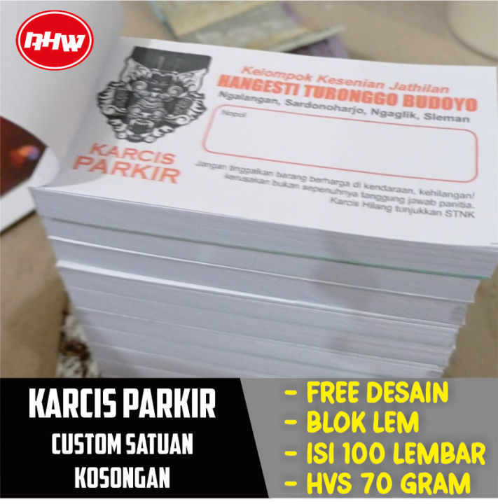 Karcis Parkir Custom Kosongan | Lazada Indonesia