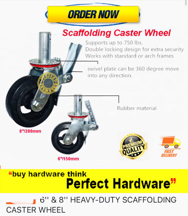 HEAVY DUTY SCAFFOLDING CASTER PU WHEEL | Lazada