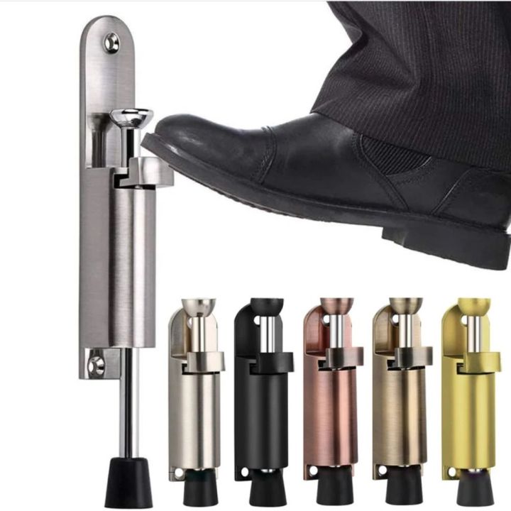 T6JOB1 Door Stopper Spring Loaded Telescopic Door Stopper Door Bottom ...