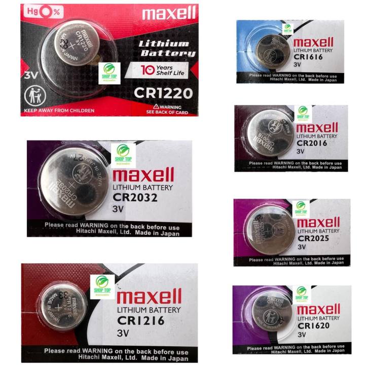 CR1220 CR2032 CR1216 CR1616 CR2016 CR2025 CR1620 CR2012 CR2450 CR1632 Lithium Maxell Original ...