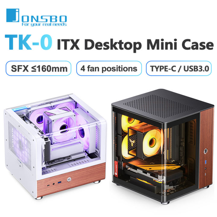 Jonsbo TK-0 ITX Sea View Room Case U-shaped Tempered Glass Side Transparent Gaming Type-c USB ...