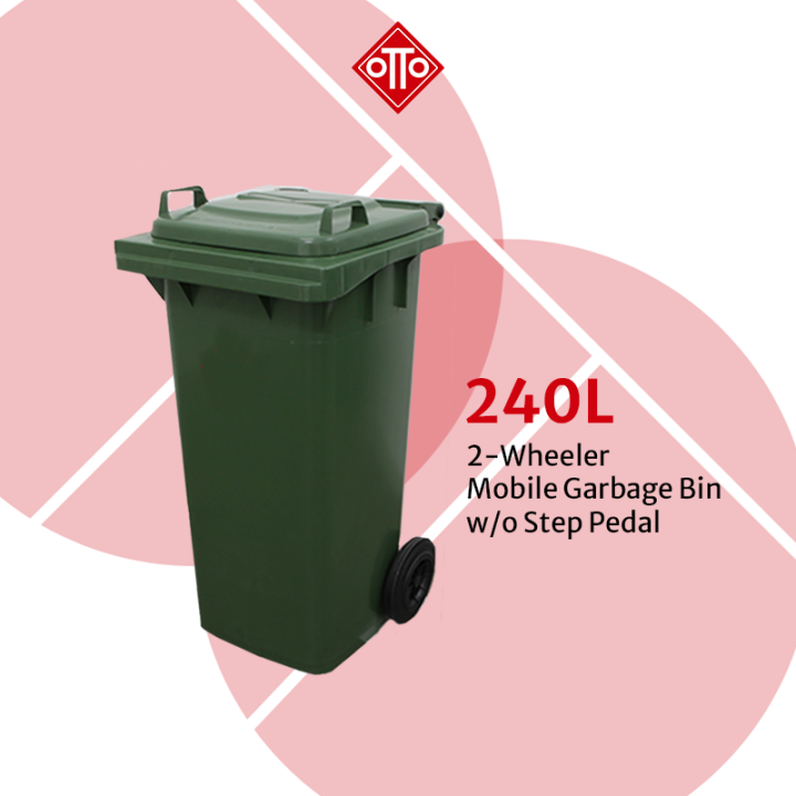 240L OTTO MGB 2-wheeler Garbage Waste Bin/General Bin/ without Step ...