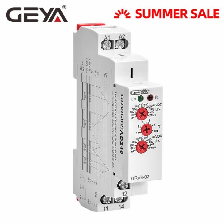 Geya Over Voltage And Under Voltage Protection Relay Dc12v 24v 48v 220v ...