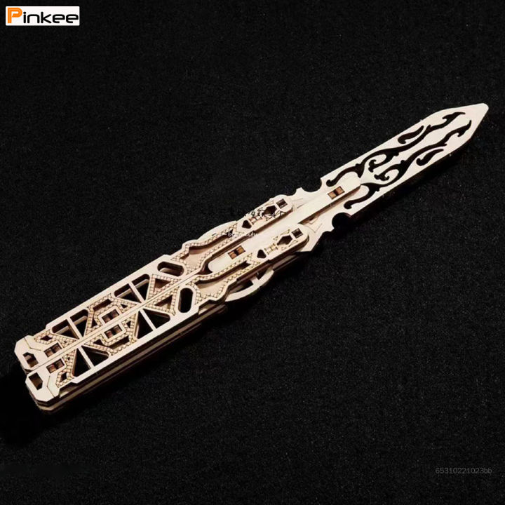 Pinkee Wooden 3D Model Assembly Claw Knife Educational Decompression ...