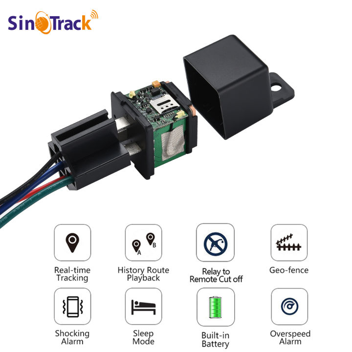 SinoTrack Car GPS Mini Tracker ST-907 Hide design Relay Tracking Device ...