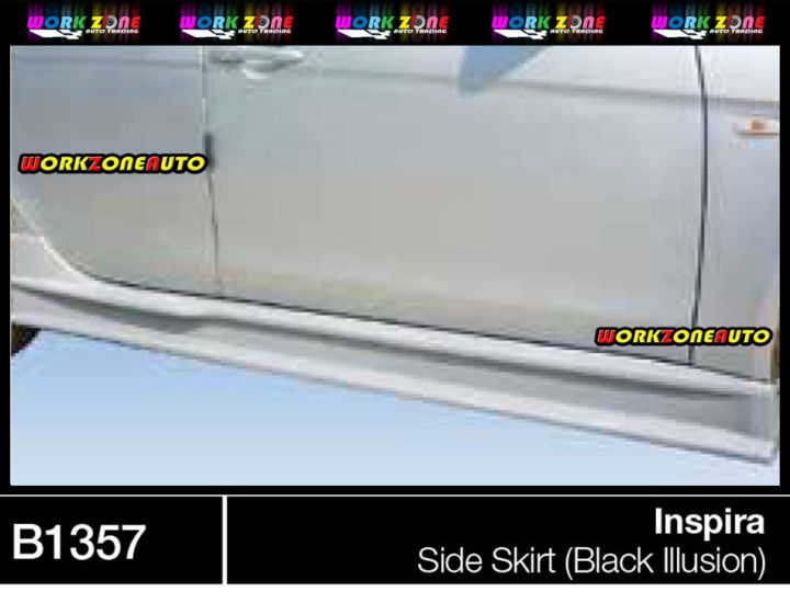 B1357 Proton Inspira / Mitsubishi Lancer Fiber Side Skirt (Black ...