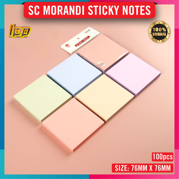 Sunsky Morandi Strong Adhesive Sticky Notes 100 Sheets 76mm X 76mm | Lazada