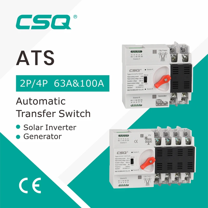 CSQ HYCQ7 ATS Automatic Transfer Switch Solar Pv For Inverter 2P 220V ...