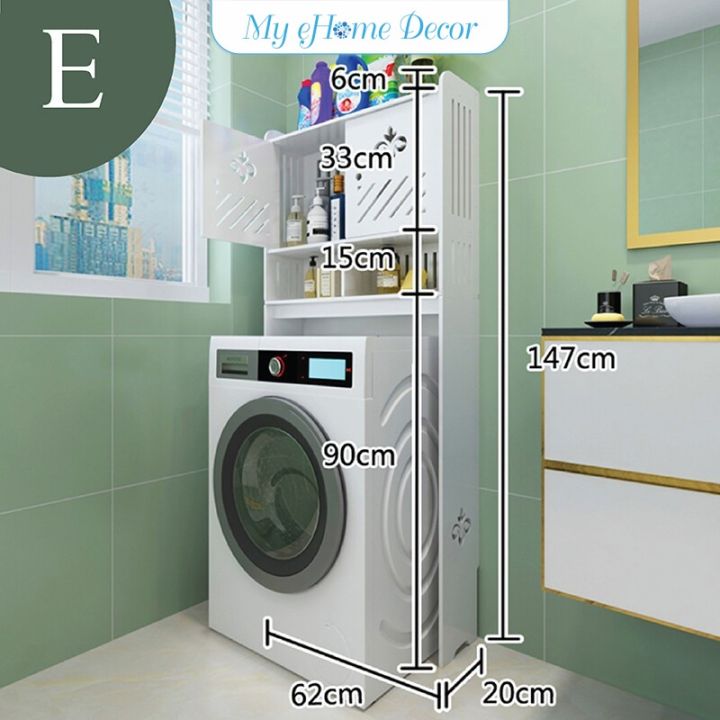 Washing machine upper storage shelf bathroom toilet shampoo laundry ...