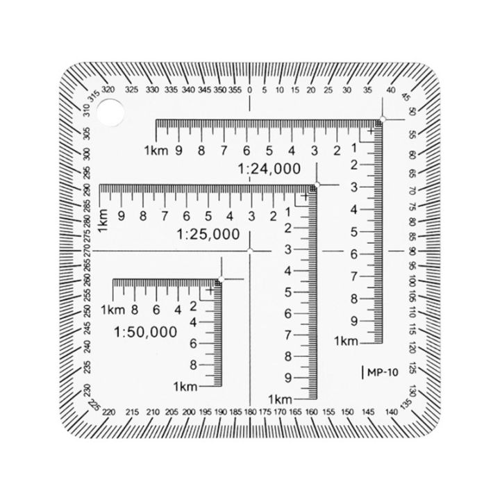 6 inch Military Protractors Coordinate Scale Map Clear Reading and Land ...