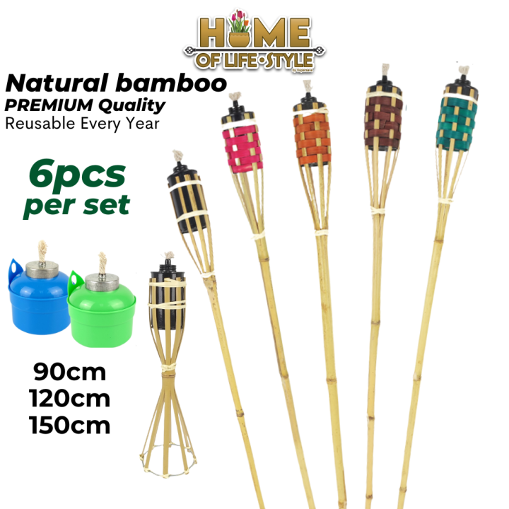 HOLS 6pcs Pelita Buluh Raya 2023 Kerosin Minyak Tanah Hari Raya ...