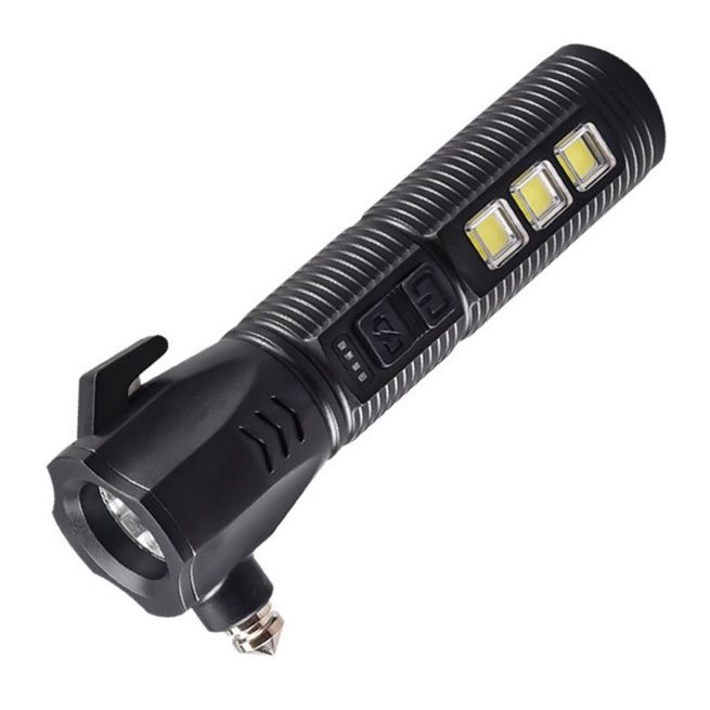 Senter Led Flashlight Palu Pengaman Mobil Senter Multifungsi Mobil 4 In ...