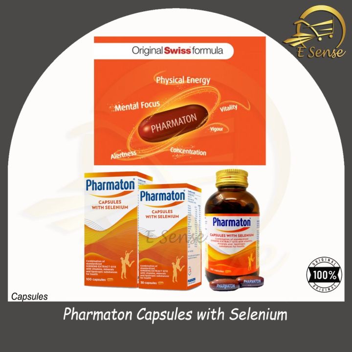 [E SENSE] Pharmaton capsules with Selenium 30s /100s | Lazada