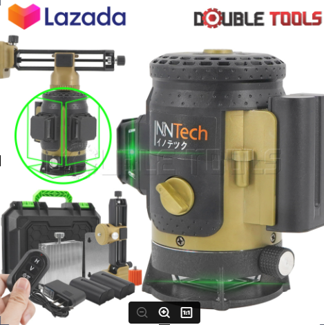 InnTech เครื่องวัดระดับเลเซอร์ เลเซอร์ 3 มิติ 12 แกน 360 องศา ลำแสงสี ...