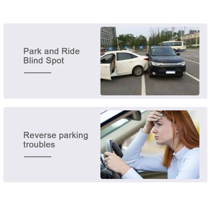 Car AHD 5 Inch Digital Side View Monitor Mirror System with 2 720P HD ...