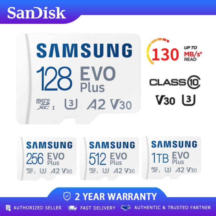 Samsung EVO PLUS Micro SD Card Speed Class 10 U3 V30 A2 1TB 512GB 256GB ...