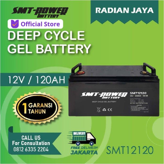 BATTERY KERING SMT POWER 12V 120AH / AKI KERING / SOLAR PANEL / PJU ...