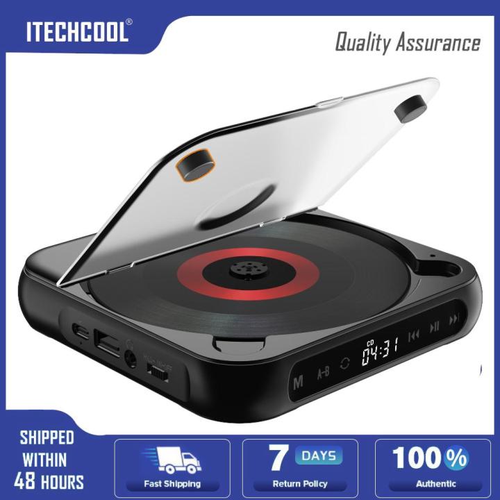 Bluetooth-Compatible CD Player A-B Repeat CD Music Player USB AUX ...